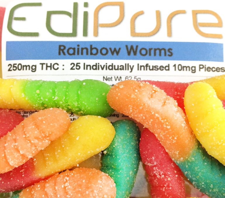 Edipure Rainbow Worms 250MG | Edible | Emerald Room