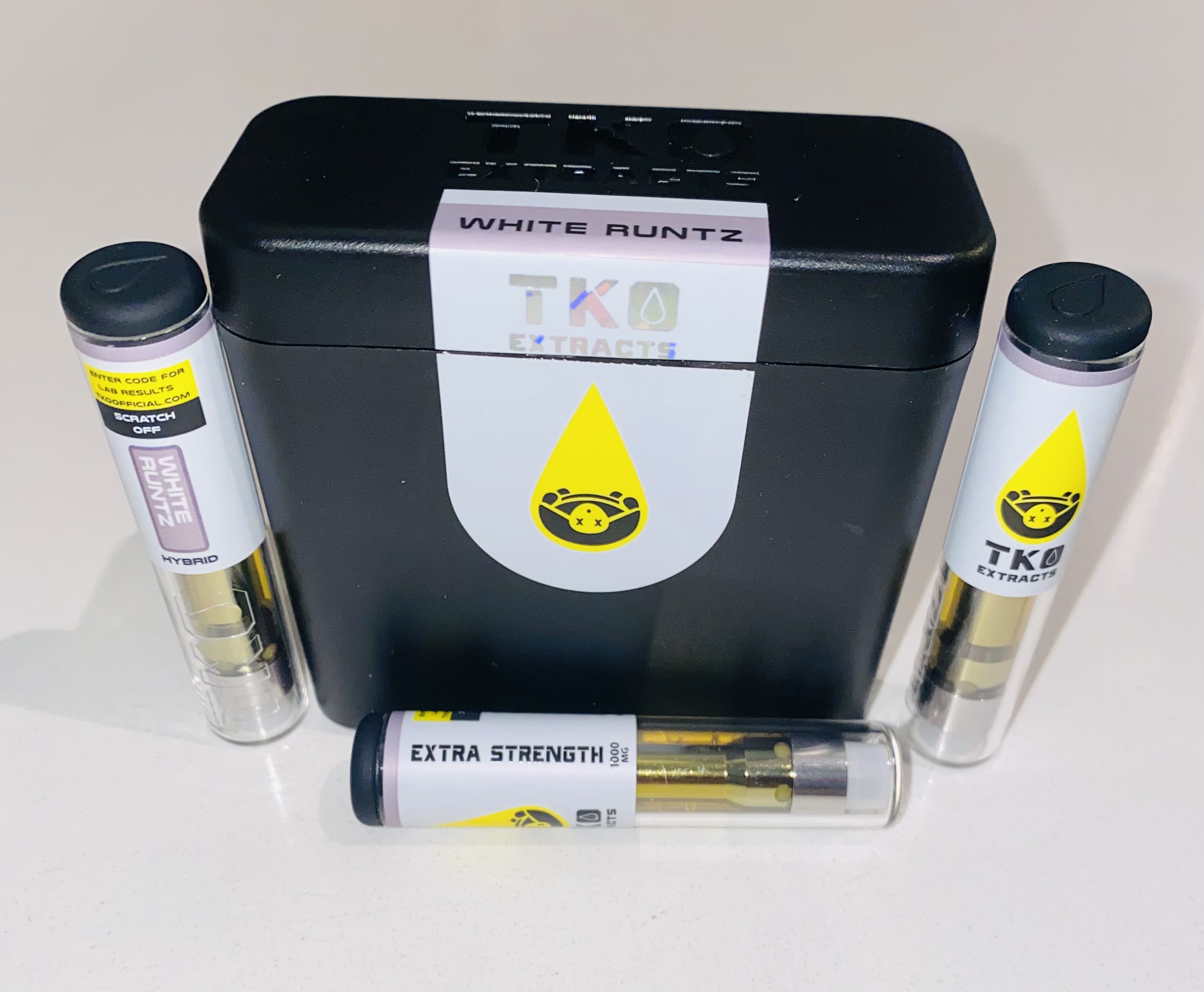 TKO 1 gram carts - White Runtz (hybrid) | Concentrate | Healthgreens